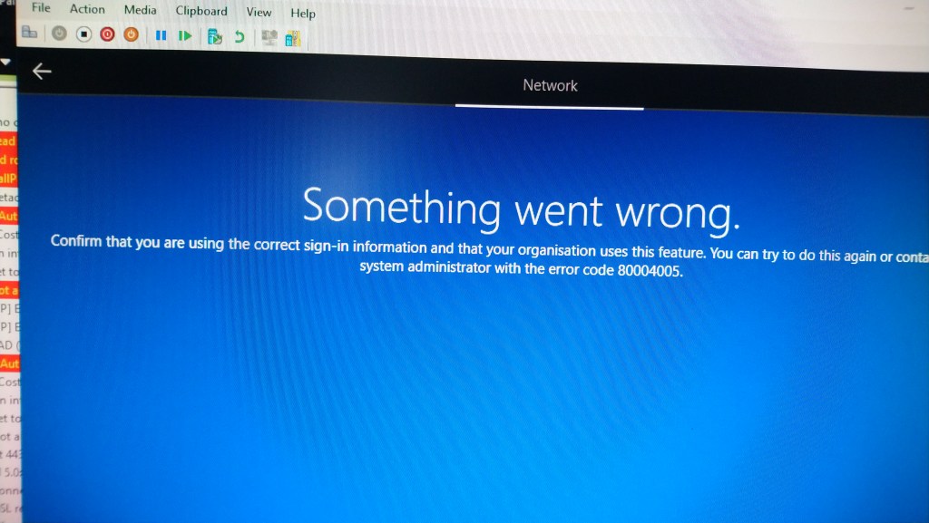 Windows 10 AutoPilot Error 80004005 – Tech Highs and Headaches